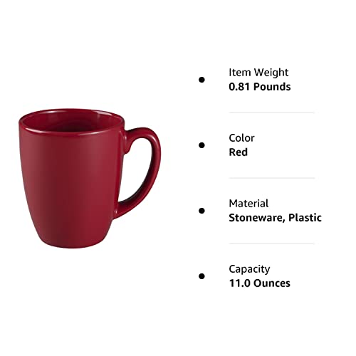 Corelle Livingware 11-Oz Red Stoneware Mug (Set of 4) by Corelle Coordinates