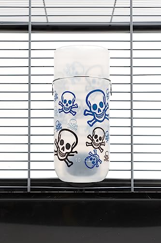 Lixit Wide Mouth BPA-Free Cage Water Bottles for Rabbits, Ferrets, Guinea Pigs, Rats, Chinchillas, Hamsters, Mice, Hedgehogs, Gerbils and Other Small Animals. (Skulls, 16 Ounce)