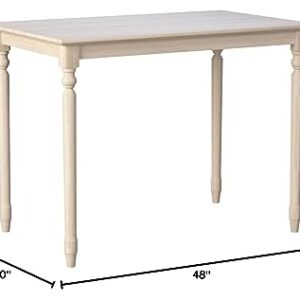 International Concepts Table Top Solid with Wood Counter Height Turned Legs, 30 by 48-Inch, Unfinished