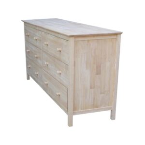 International Concepts Dresser with 6 Drawers, Unfinished