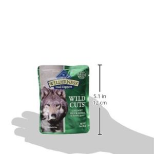 Blue Buffalo Wilderness Trail Toppers Chunky Duck Bites Dog Food, 24 By 3 Oz.