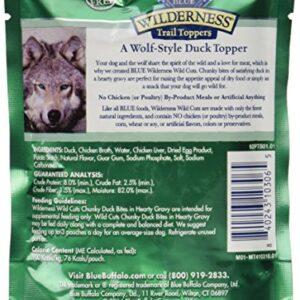 Blue Buffalo Wilderness Trail Toppers Chunky Duck Bites Dog Food, 24 By 3 Oz.