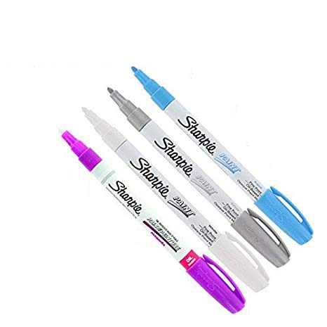 Sharpe Oil-Based Paint Markers, Fine Point, Pack of 4 - Ice Colors