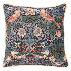 signare william morris strawberry thief cushion cover only (strawberry thief blue)