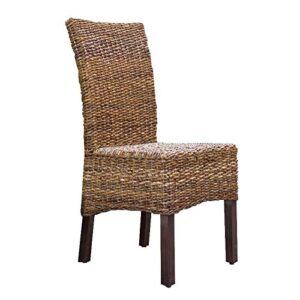 international caravan furniture piece set of two arizona abaca dining chairs