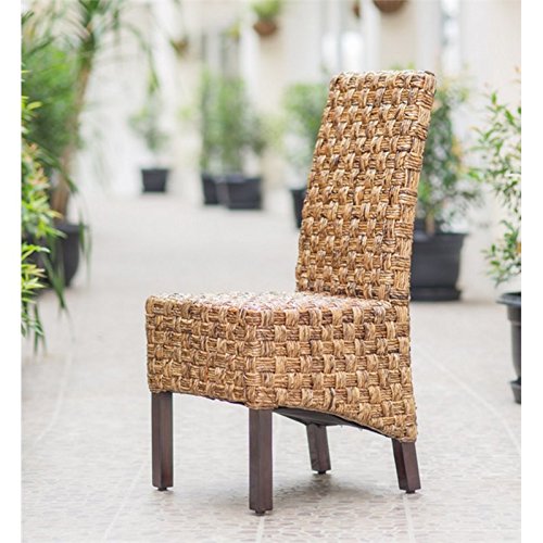 International Caravan Furniture Piece Victor Woven Abaca Dining Chair