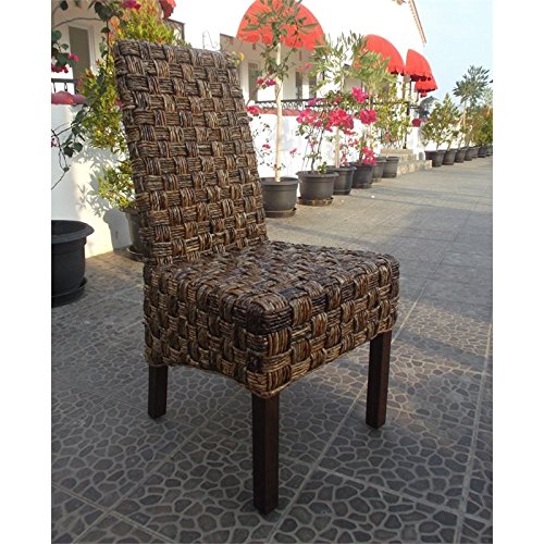 International Caravan Furniture Piece Victor Woven Abaca Dining Chair