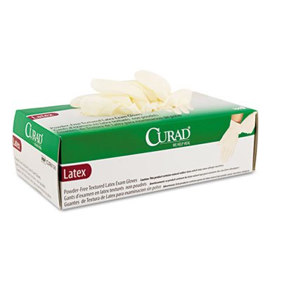 Curad Powder-Free Latex Exam Gloves, Large, 100 Count