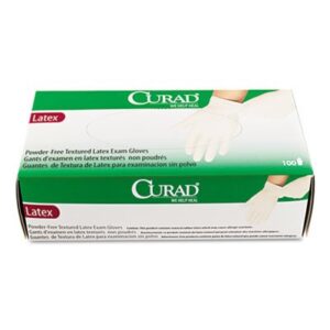 Curad Powder-Free Latex Exam Gloves, Large, 100 Count