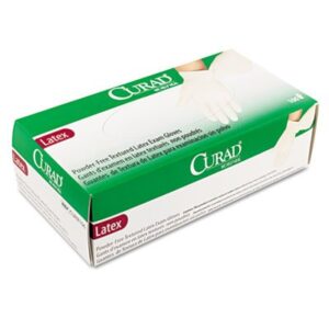 Curad Powder-Free Latex Exam Gloves, Large, 100 Count