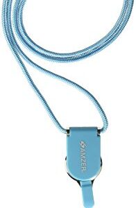 Amzer Detachable Cell Phone Neck Lanyard for Universal - Retail Packaging - Light Blue