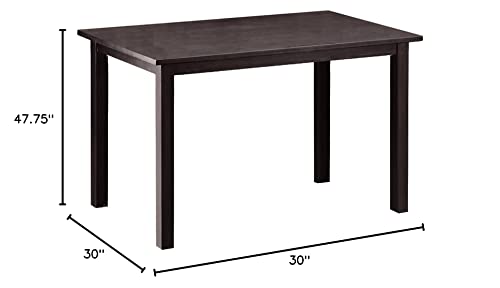 Baxton Studio Andrew Dining Table, 47.75" W x 30" D X 29.5" H, Dark Brown