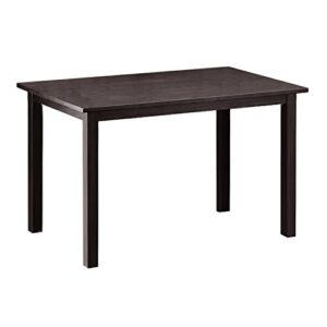 baxton studio andrew dining table, 47.75" w x 30" d x 29.5" h, dark brown