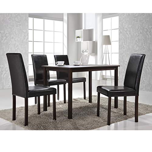 Baxton Studio Andrew Dining Table, 47.75" W x 30" D X 29.5" H, Dark Brown