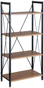 baxton studio new semester bookshelf, coffee/black