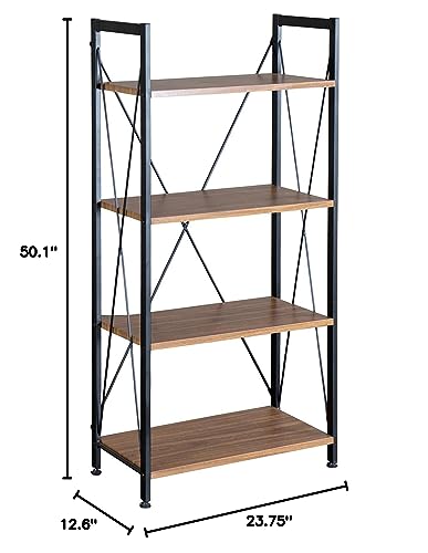 Baxton Studio New Semester Bookshelf, Coffee/Black