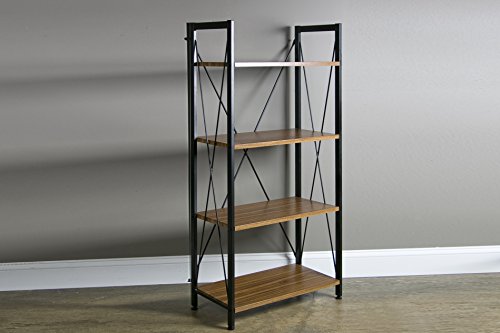 Baxton Studio New Semester Bookshelf, Coffee/Black