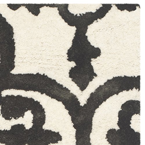 SAFAVIEH Dip Dye Collection 2' x 3' Ivory/Charcoal DDY711D Handmade Moroccan Watercolor Premium Wool Accent Rug