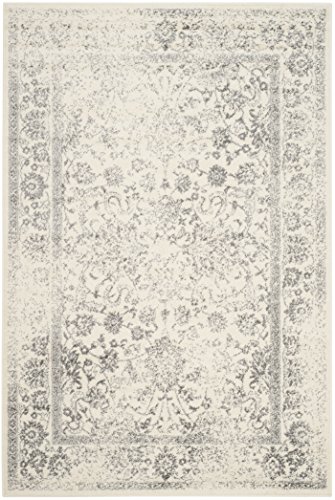 SAFAVIEH Adirondack Collection Area Rug - 9' x 12', Ivory & Silver, Oriental Distressed Design, Non-Shedding & Easy Care, Ideal for High Traffic Areas in Living Room, Bedroom (ADR109C)