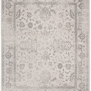 SAFAVIEH Adirondack Collection Area Rug - 9' x 12', Ivory & Silver, Oriental Distressed Design, Non-Shedding & Easy Care, Ideal for High Traffic Areas in Living Room, Bedroom (ADR109C)