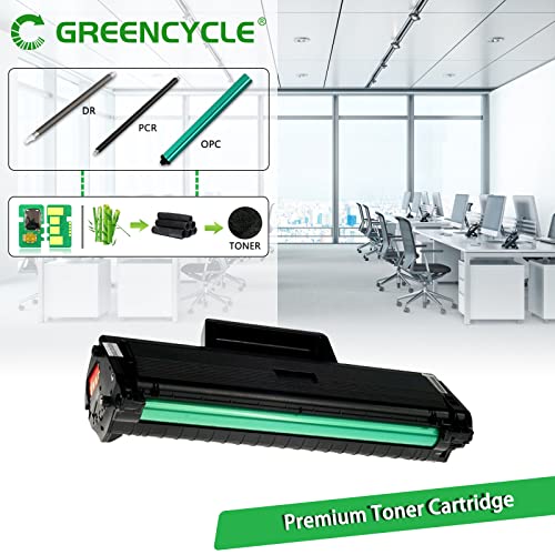 GREENCYCLE 1 Pack Black Toner Cartridges MLT-D104L Compatible for Samsung ML-1665 SCX-3201 3206 Series