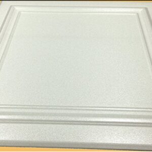 Zeta White (Foam) Ceiling Tile - 100pc Box - Decorative Ceiling Tile Easy Glue up DIY