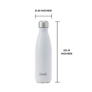 S'well Stainless Steel Water Bottle - 17 Fl Oz - Angel Food - Triple-Layered Vacuum-Insulated Containers Keeps Drinks Cold for 36 Hours and Hot for 18 - BPA-Free - Perfect for the Go