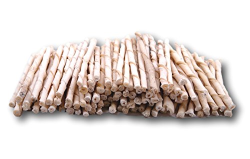 Top Dog Chews - All Natural Rawhide Dog Twists (100 Pack), Natural Chew Sticks for Healthy Teeth and Happy Dogs, Delicious Dog Treats for Canine Dental Care