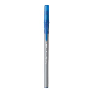 BIC Round Stic Grip Xtra Comfort Ballpoint Pen, Medium Point (1.2mm), Blue, 8-Count