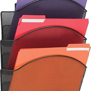 SAF5652BL - Safco Onyx Mesh Triple Letter Size Wall Pocket