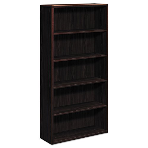 Hon 10755Nn 10700 Series Wood Bookcase, Five Shelf, 36W X 13 1/8D X 71H, Mahogany