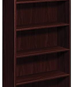 Hon 10755Nn 10700 Series Wood Bookcase, Five Shelf, 36W X 13 1/8D X 71H, Mahogany