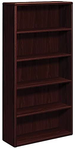 Hon 10755Nn 10700 Series Wood Bookcase, Five Shelf, 36W X 13 1/8D X 71H, Mahogany