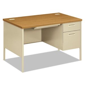 hon p3251rcl metro classic right pedestal desk, 48w x 30d x 29 1/2h, harvest/putty