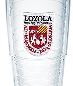 Tervis Loyola University Chicago Ramblers Made in USA Double Walled Insulated Tumbler, 24 oz, Clear