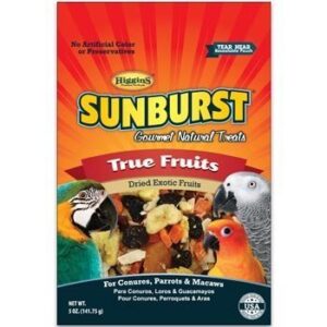 higgins sunburst true fruits gourmet treats for conures, parrots & macaws, 5 oz. by higgins (english manual)