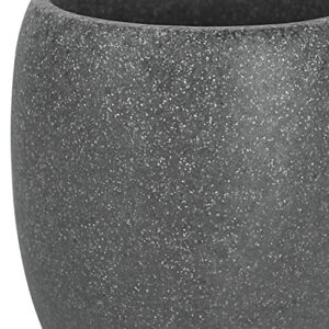 Allure Home Creation Charcoal Stone Grey Wastebasket Compact Size 1.74 Gallons