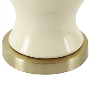 Decor Therapy Lorren Ceramic Table Lamp, Cream