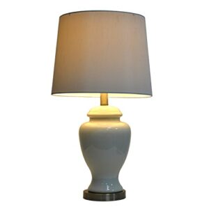 Decor Therapy Lorren Ceramic Table Lamp, Cream