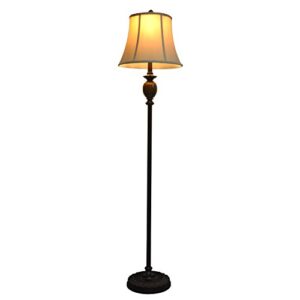 Decor Therapy Mae Bronze and Marble Floor Lamp, Bronze