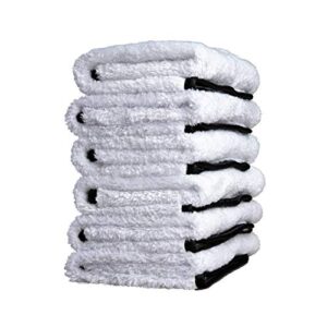 adam's single soft microfiber towel - soft enough for even the most delicate finishes - buff away polishes & car wax with ease (6 pack)