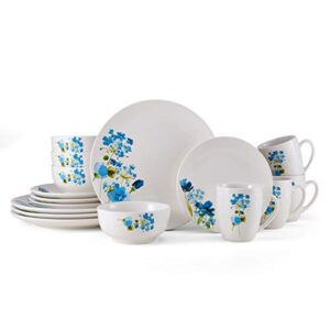 studio nova painted wildflowers 16-piece dinnerware set, service for 4