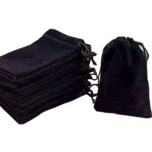 gybest best 50 pack 3" x 4" wholesale promotion - black velvet cloth jewelry pouches/drawstring bags