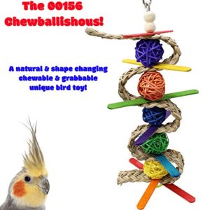 00156 Chewballishous Bonka Bird Toys Vine Palm Wood Chew Colorful Parrot Quaker Parrotlet Budgie