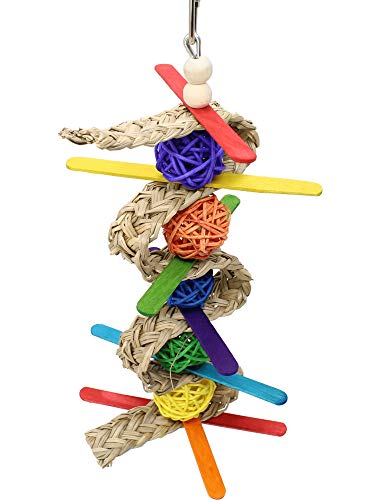 00156 Chewballishous Bonka Bird Toys Vine Palm Wood Chew Colorful Parrot Quaker Parrotlet Budgie