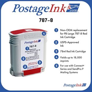 PostageInk.com # 787-8 Non-OEM Replacement Ink Cartridge for use with SendPro P/Connect+ Series Postage Meters