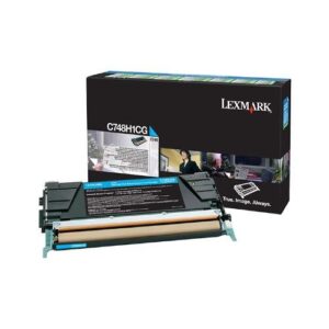 lexmark c748h1cg oem toner - c748 high yield cyan return program toner (10000 yield) oem