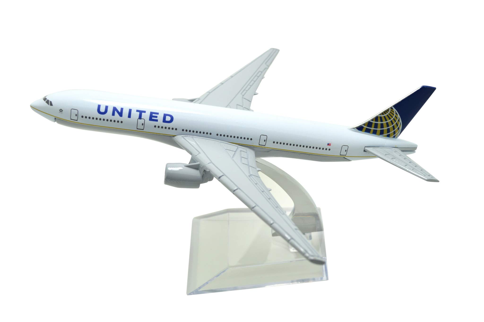 TANG DYNASTY(TM) 1:400 16cm B777 United Airlines Metal Airplane Model Plane Toy Plane Model