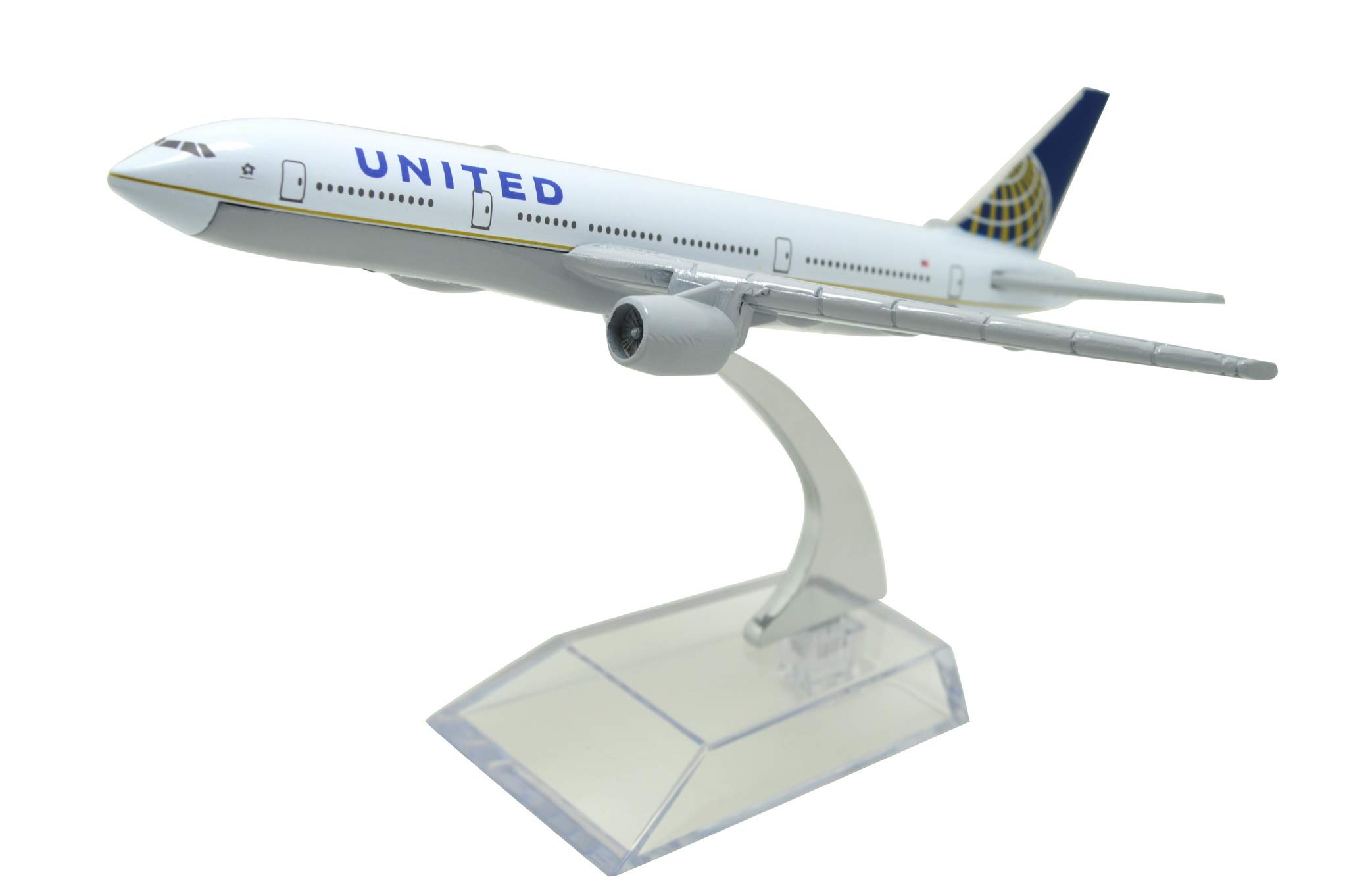 TANG DYNASTY(TM) 1:400 16cm B777 United Airlines Metal Airplane Model Plane Toy Plane Model