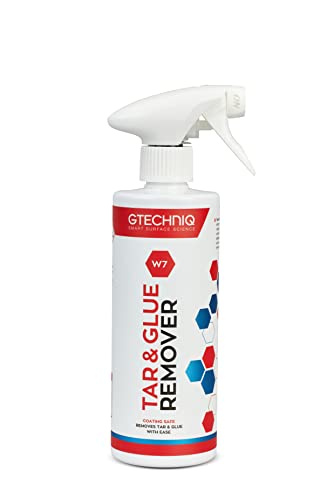 Gtechniq - W7 Tar and Glue Remover - Full Strength Solvent Based, Softens and Dissolves Adhesive, Safe to Use with Waxes, Coatings & Sealants (500ml)